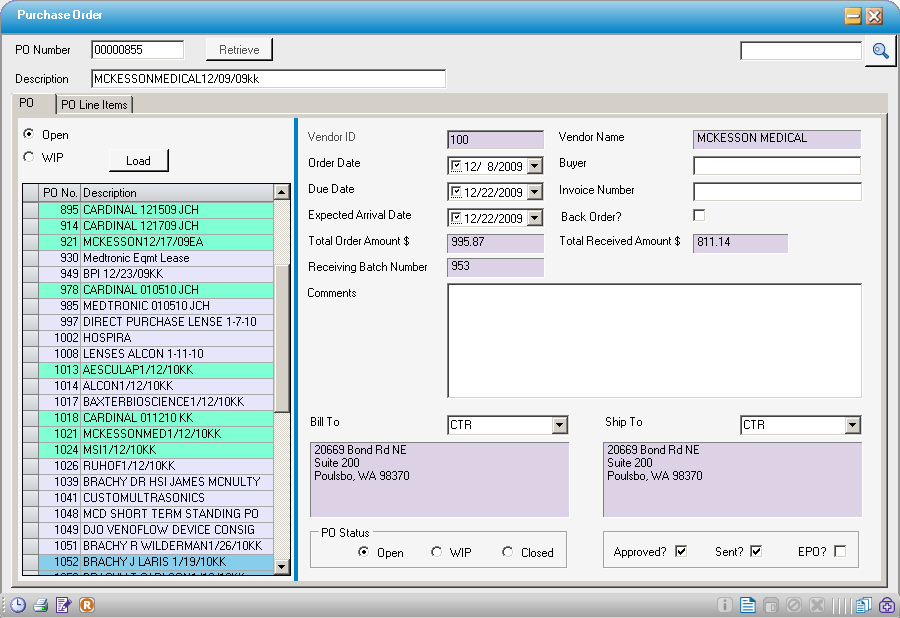 Purchase Order Overview