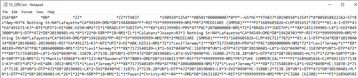 Texas State Report (TX)